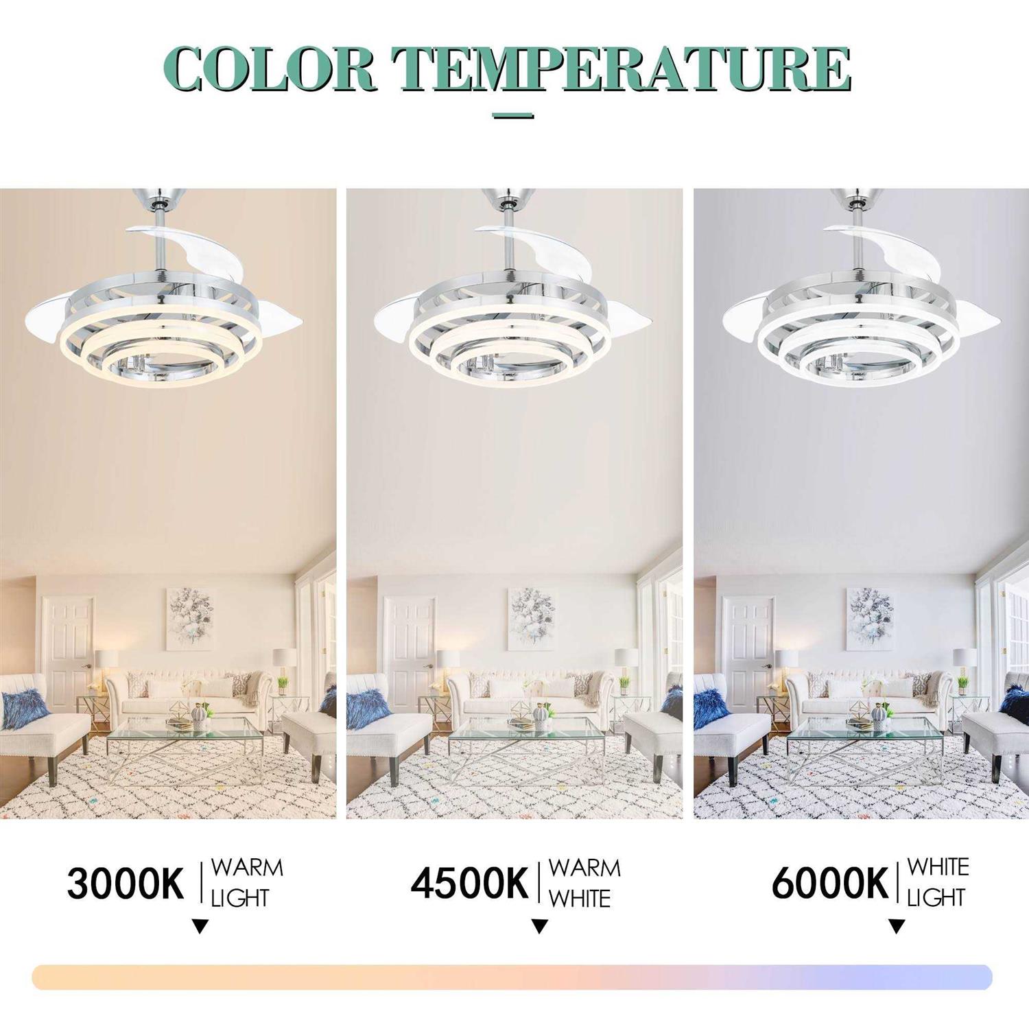 Oaks Aura 42in. LED DIY Shape Modern Ring Ceiling Fan With Lights ... Oaks Aura 42in. LED DIY Shape Modern Ring Ceiling Fan With Lights ...
